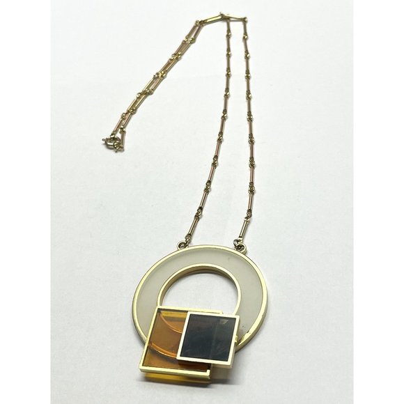 Vintage | Jewelry | Vintage Mcm Mod Lucite Pendant Necklace | Poshmark